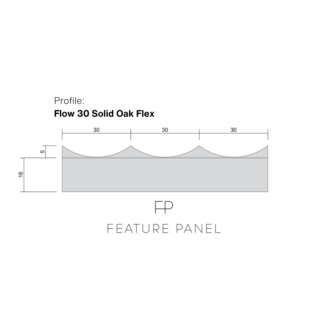 Flow 30 Solid Oak Wood Panel - Flow 30 Solid Oak – Feature Panel