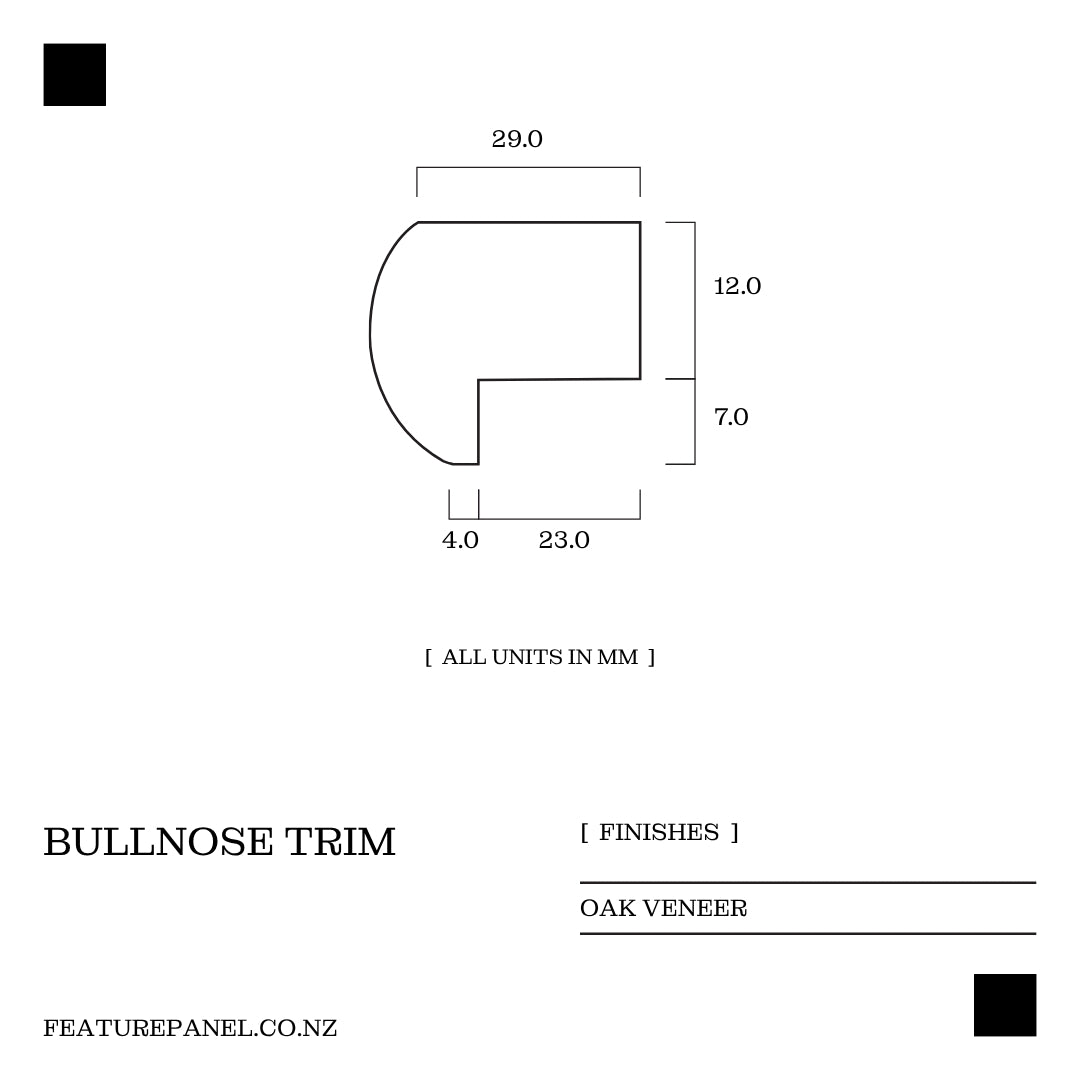 Oak Bullnose Trim – Feature Panel