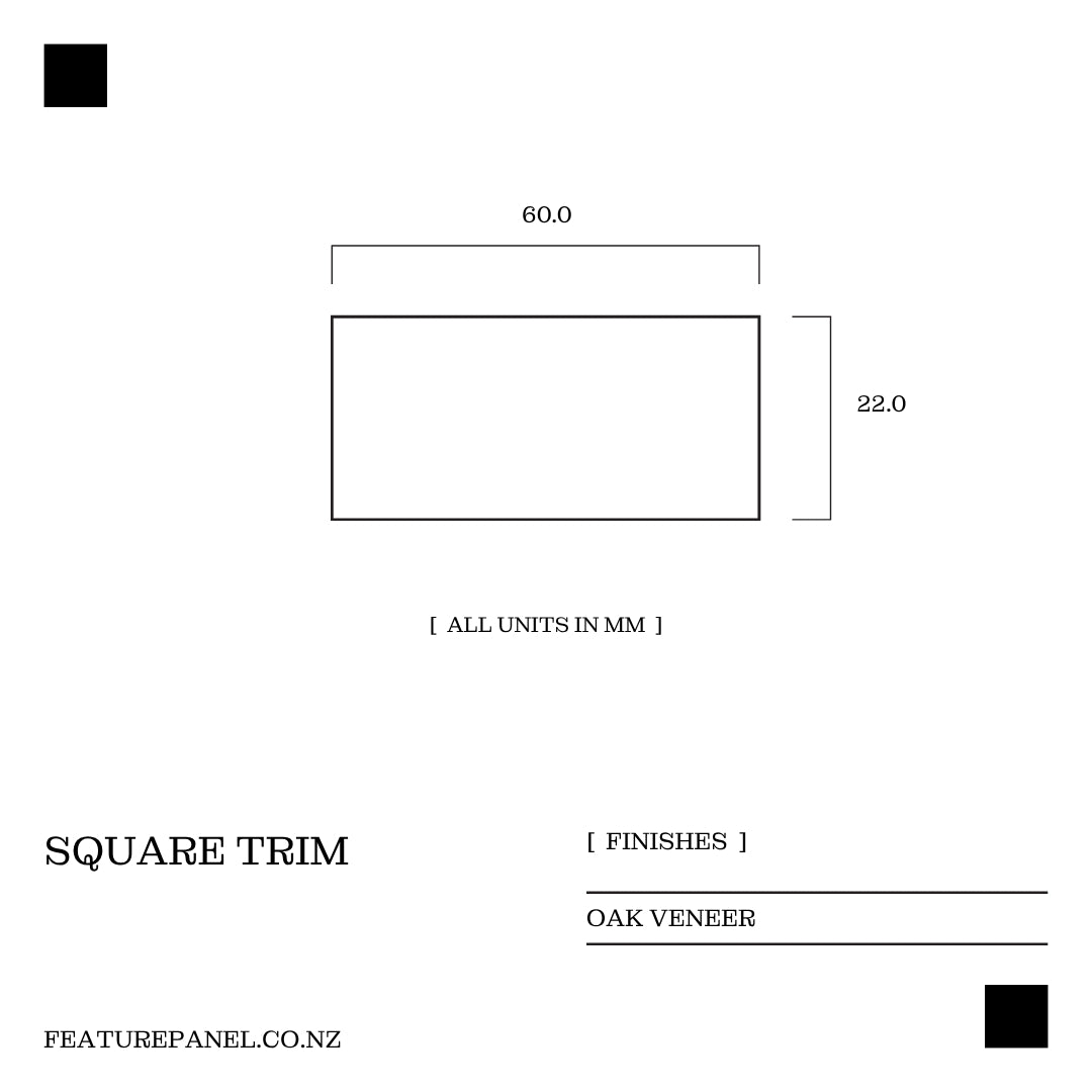 SQUARE TRIM [ OAK ] – Feature Panel
