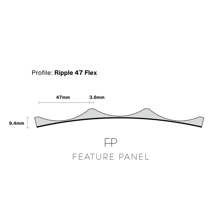 Ripple Flex Primed Wood Panel - Ripple 47 Flex – Feature Panel