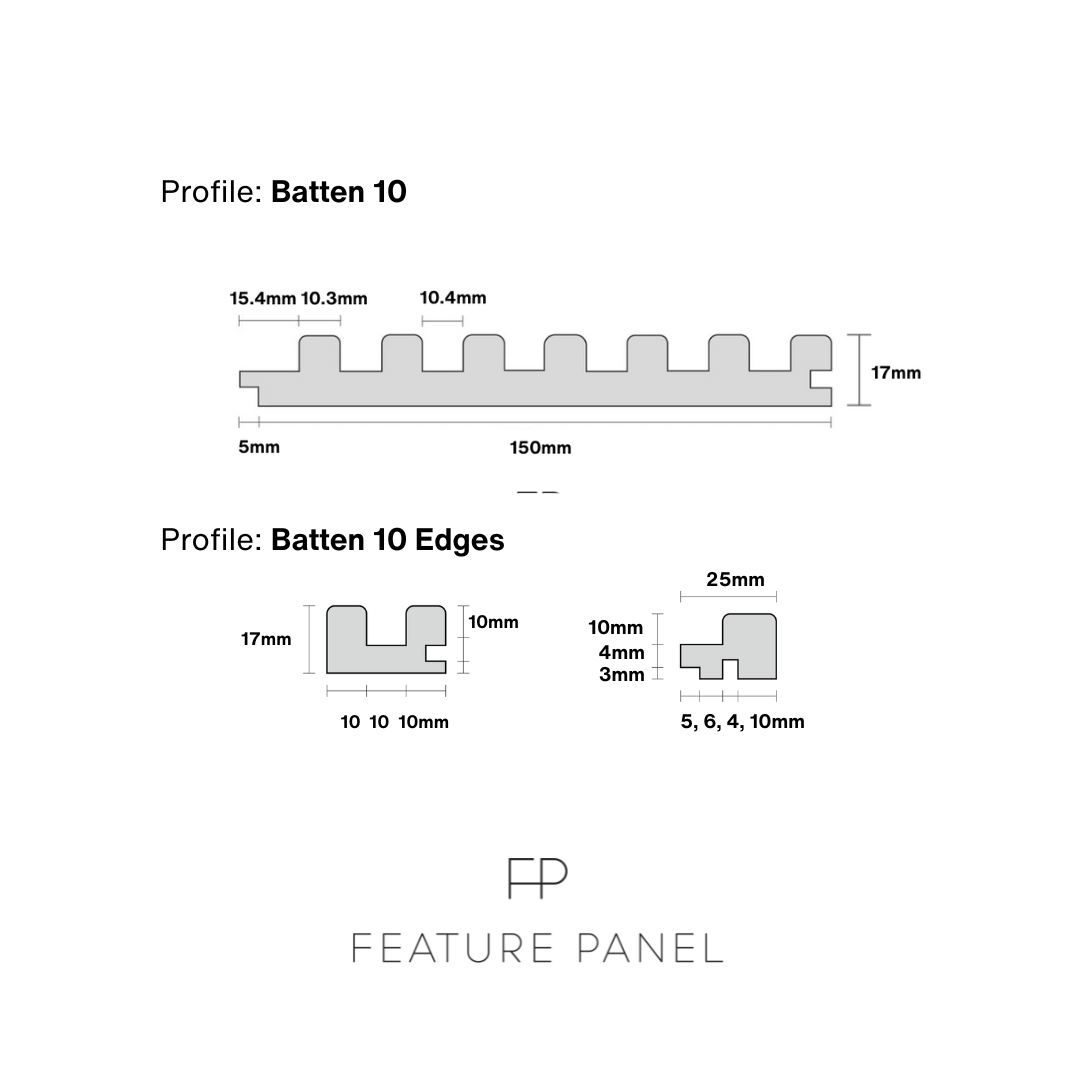 Batten Black Walnut T&G Wood Panel - Batten 10 – Feature Panel
