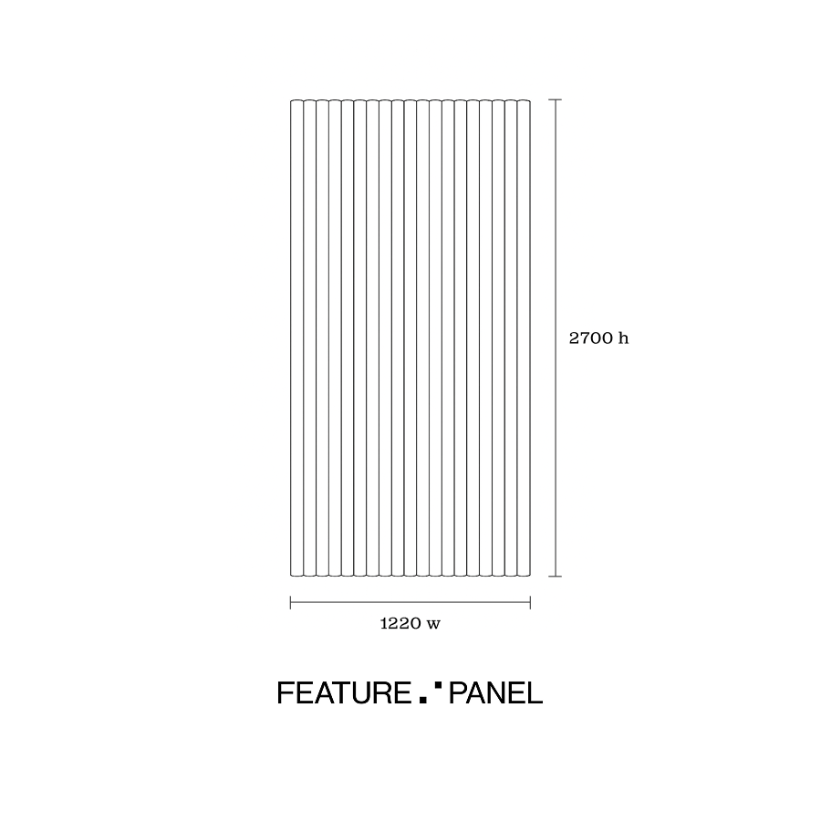 Ripple Flex Primed Wood Panel - Ripple 47 Flex – Feature Panel