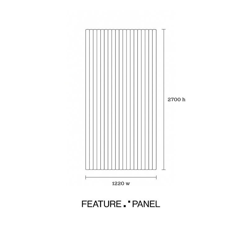 Ripple Flex Primed Wood Panel - Ripple 47 Flex – Feature Panel